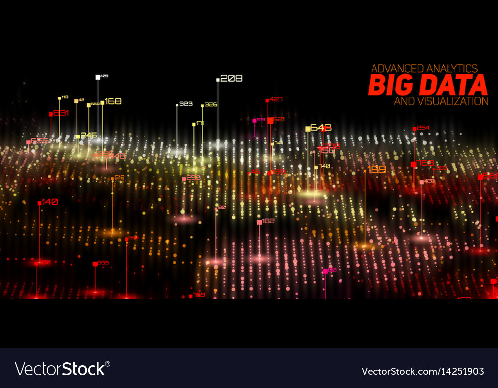 Abstract 3d Big Data Visualization Royalty Free Vector Image