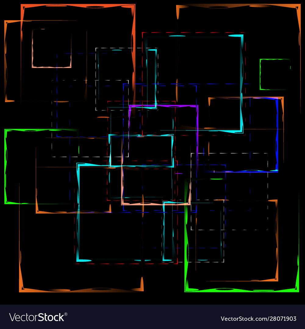 Abstract pattern colored neon patterned green Vector Image