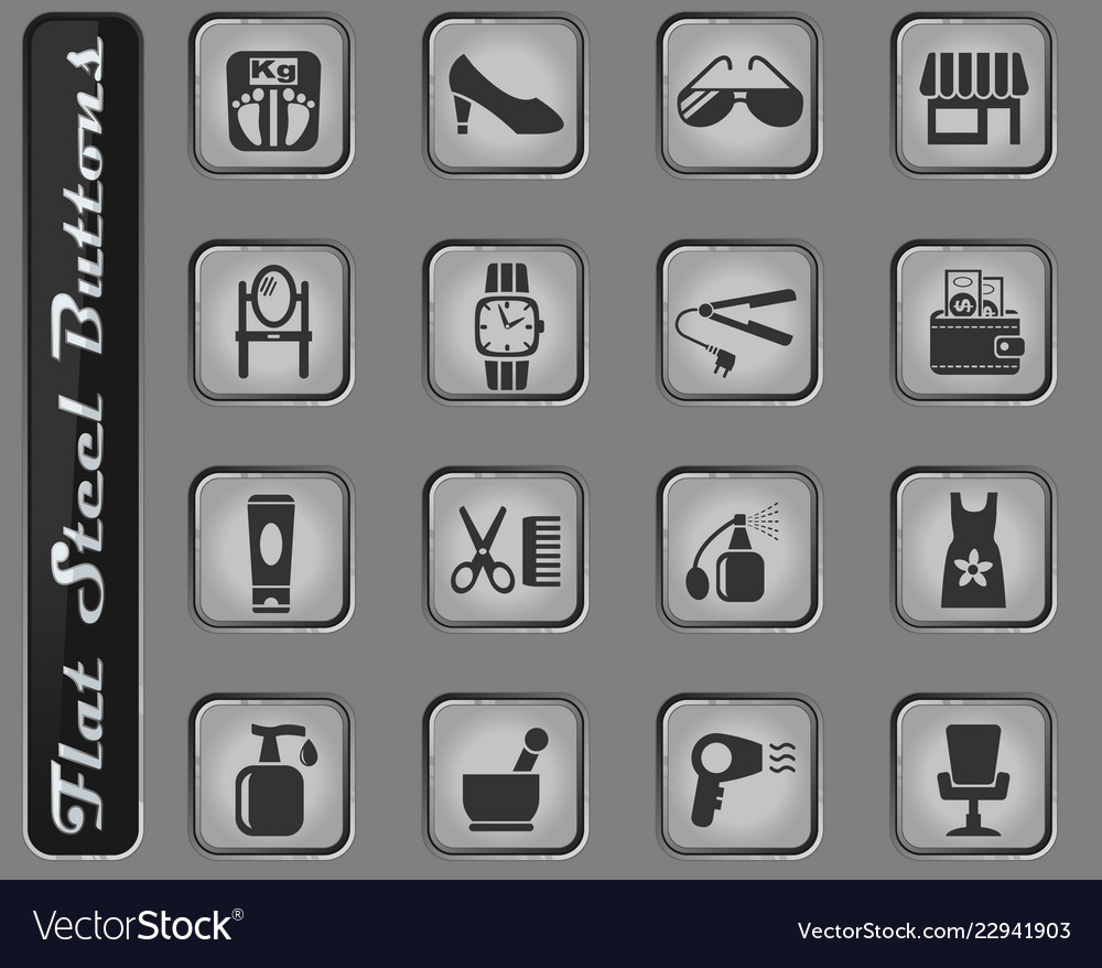 Beauty salon icon set Royalty Free Vector Image