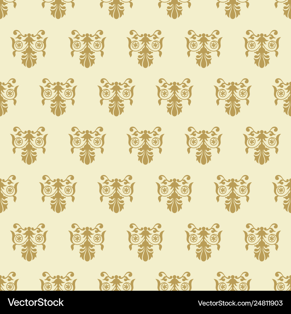 Old fashioned floral royal seamless texture Vector Image