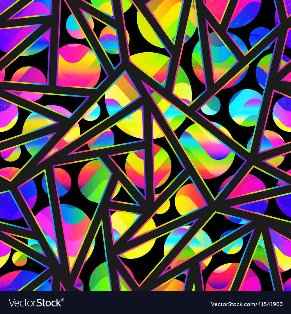 Rainbow mosaic seamless pattern Royalty Free Vector Image