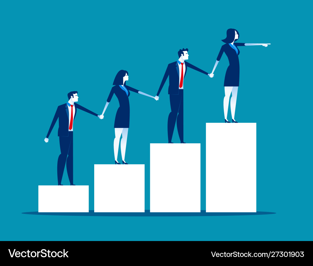 Teamwork business team holding each others hands Vector Image