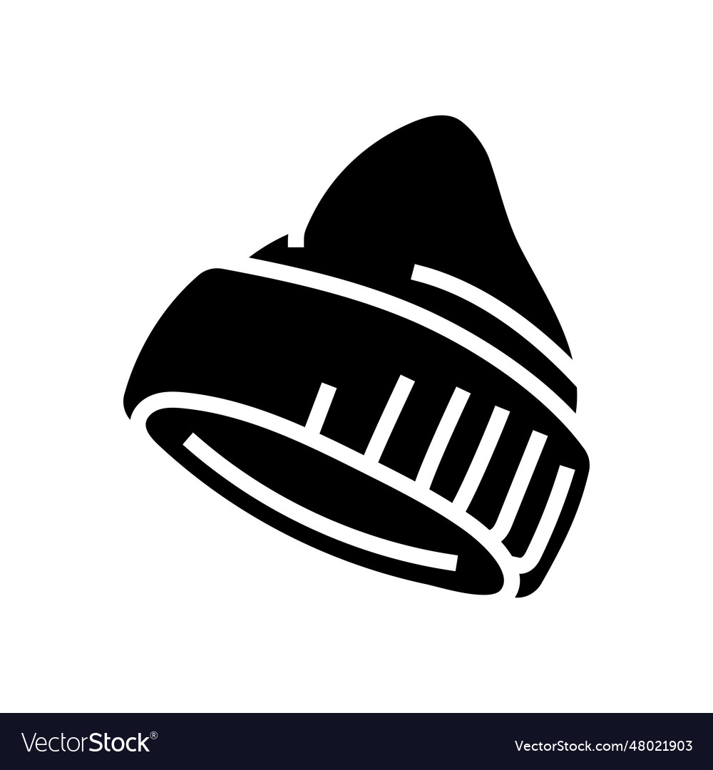 Winter hat cap glyph icon Royalty Free Vector Image