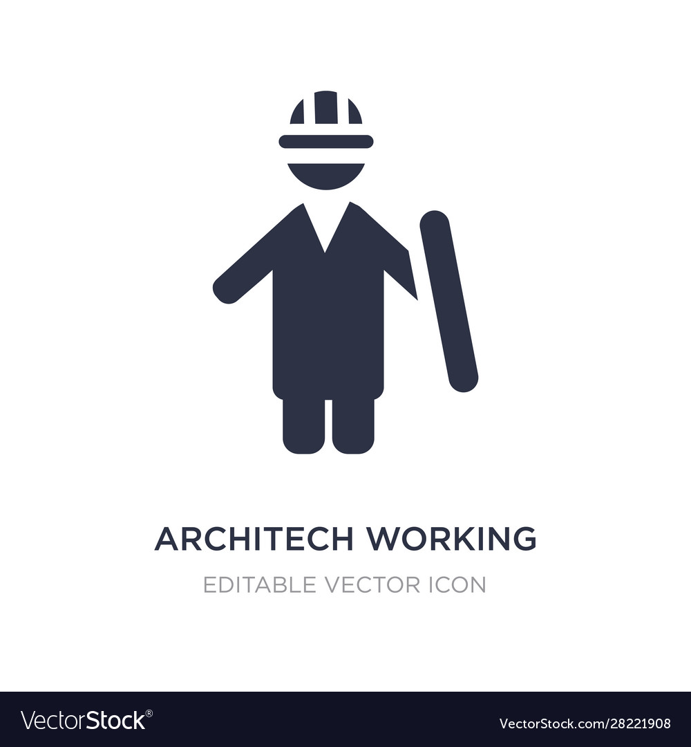 Architech working icon on white background simple Vector Image
