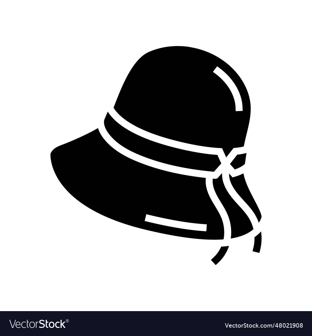 Cloche hat cap glyph icon Royalty Free Vector Image