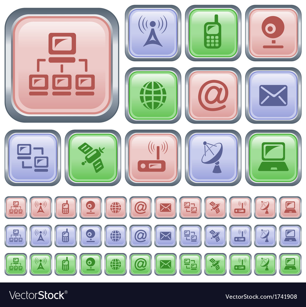 Communication buttons Royalty Free Vector Image