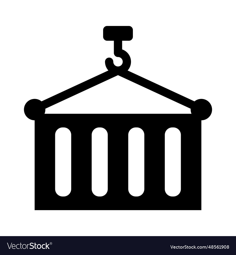 Container glyph icon for personal and commercial Vector Image Container glyph icon for personal and commercial Vector Image