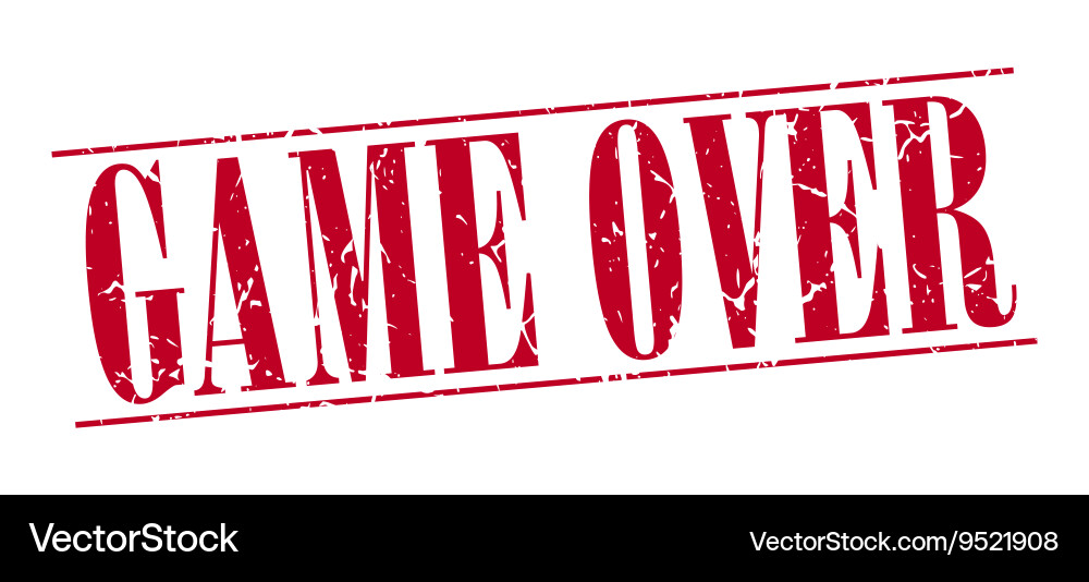 Game over red grunge vintage stamp isolated Vector Image