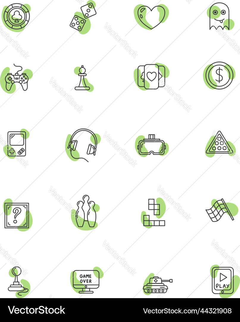Gaming world on a white background Royalty Free Vector Image