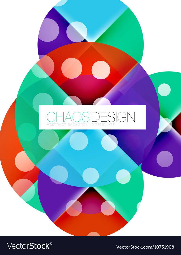 Geometric abstract composition - circles layout Vector Image