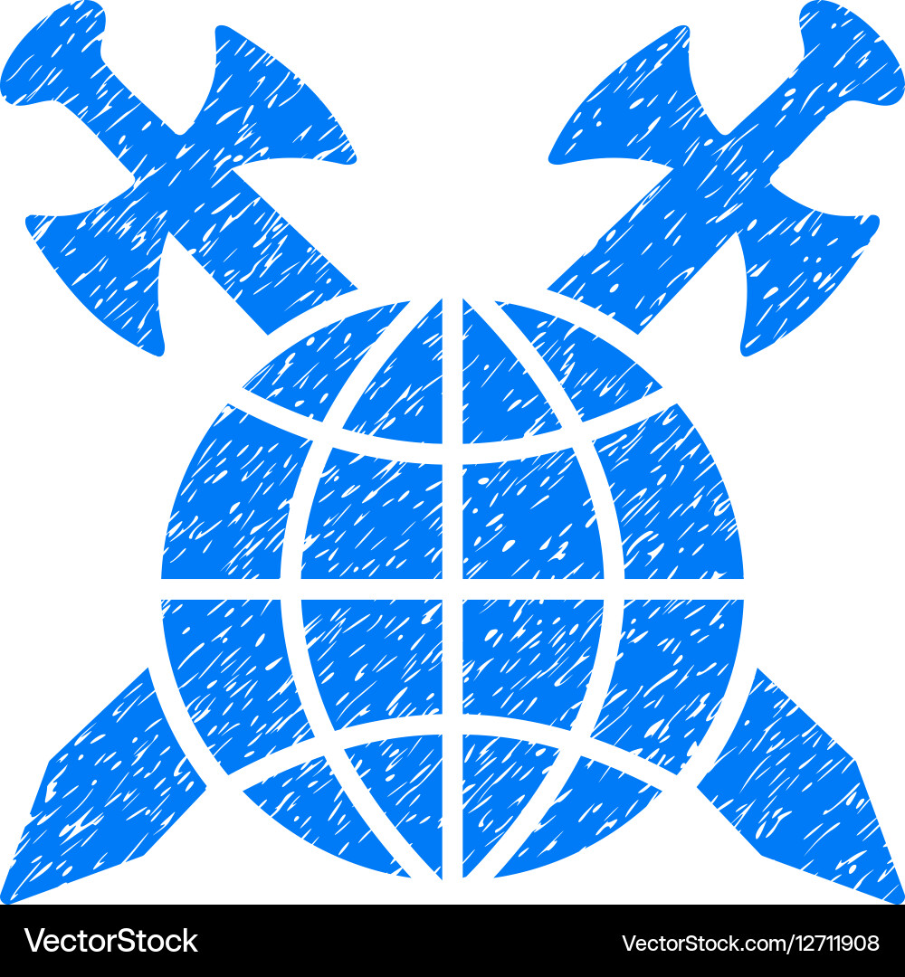 Global Protection Grainy Texture Icon Royalty Free Vector