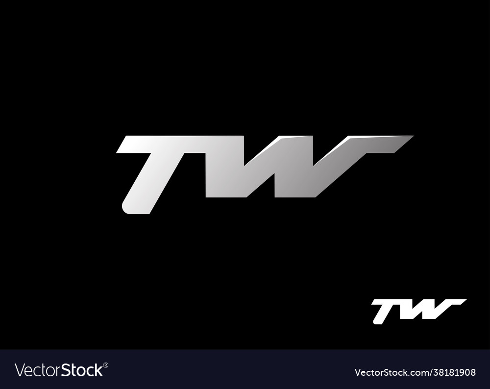 Initial letters tw monogram logo template Vector Image