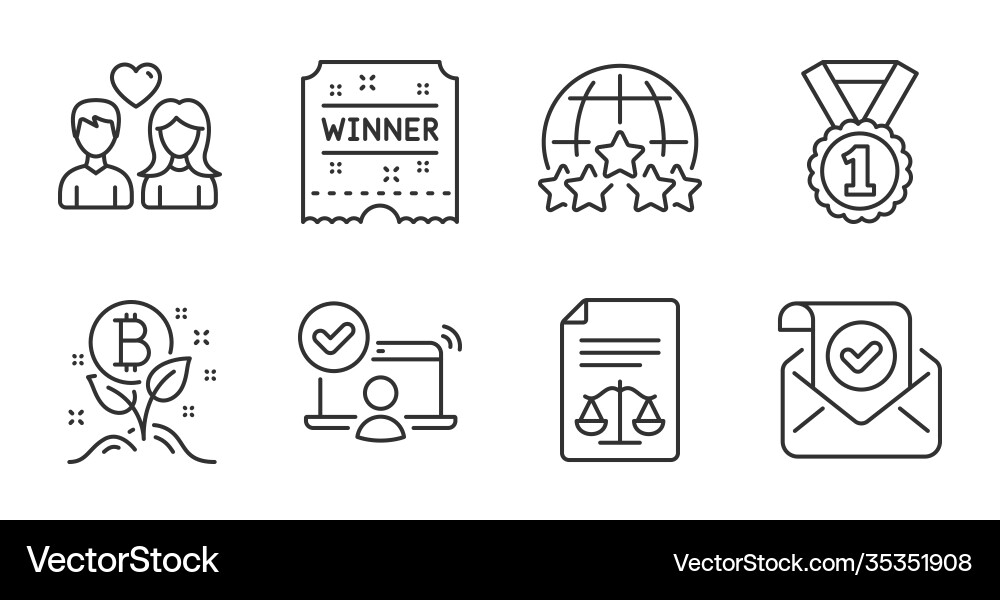 Legal documents rating stars and online access Vector Image