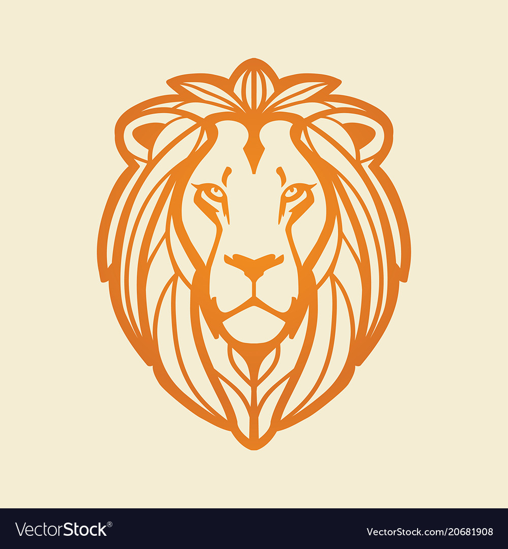 Lion head Royalty Free Vector Image - VectorStock