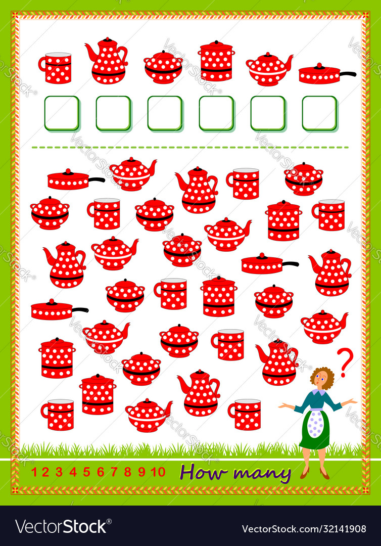Math education for children count quantity Vector Image