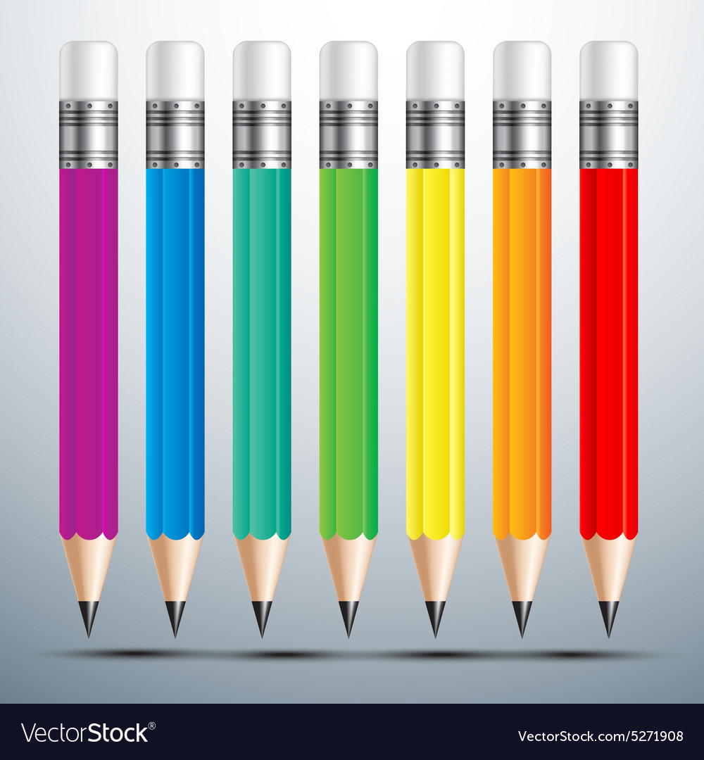 Pencil set 2 Royalty Free Vector Image - VectorStock