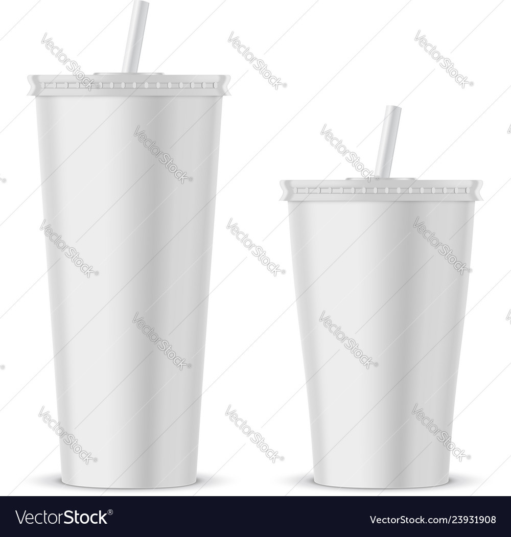 Plastic disposable cup Royalty Free Vector Image