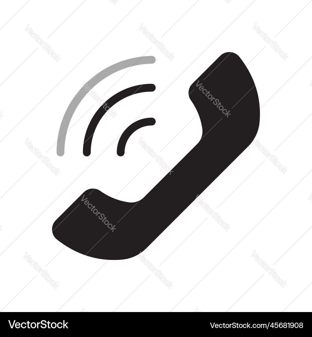 Professional telephone icon telephone icon black Vector Image