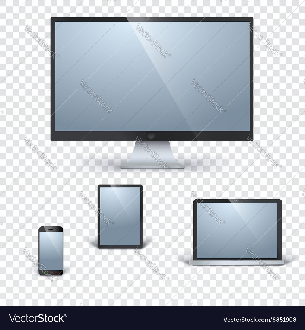 Realistic gadgets template Royalty Free Vector Image