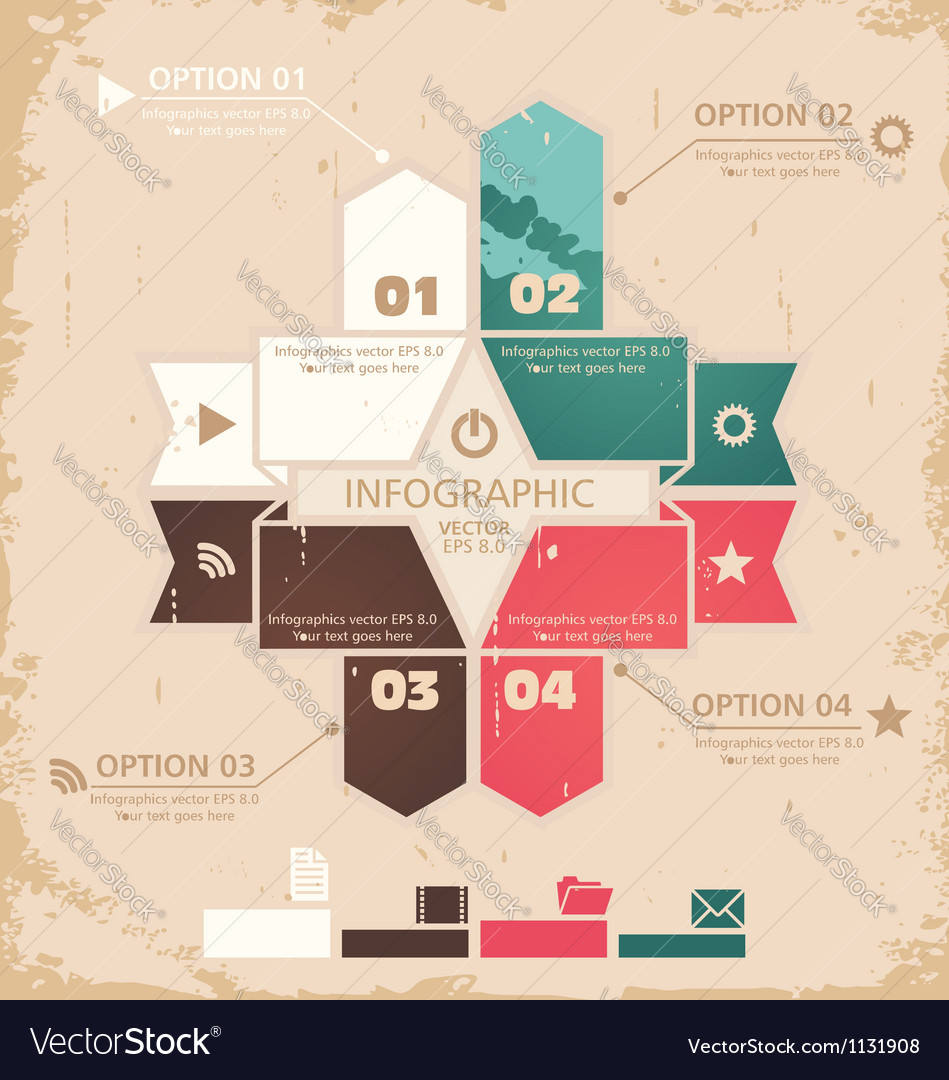 Retro design template Royalty Free Vector Image