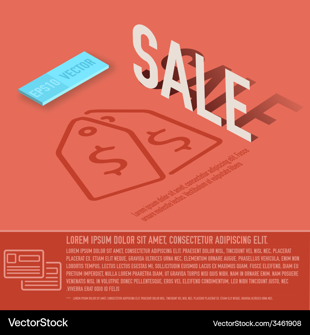 Sale card business background concept design Vector Image