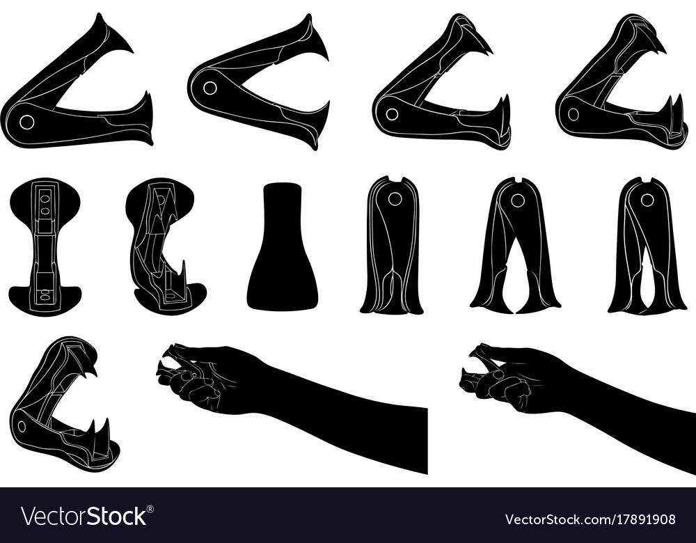 Set different staple removers Royalty Free Vector Image