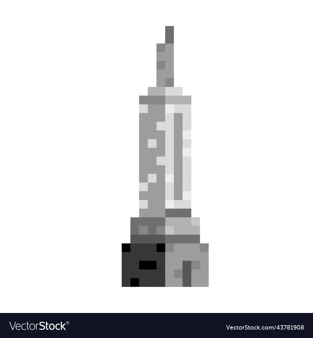 Skyscraper pixel art style Royalty Free Vector Image Skyscraper pixel art style Royalty Free Vector Image