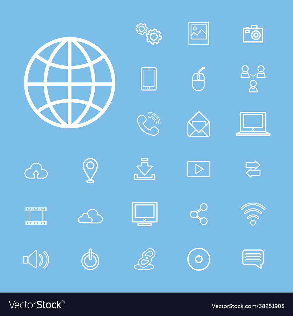 Technology icons set Royalty Free Vector Image