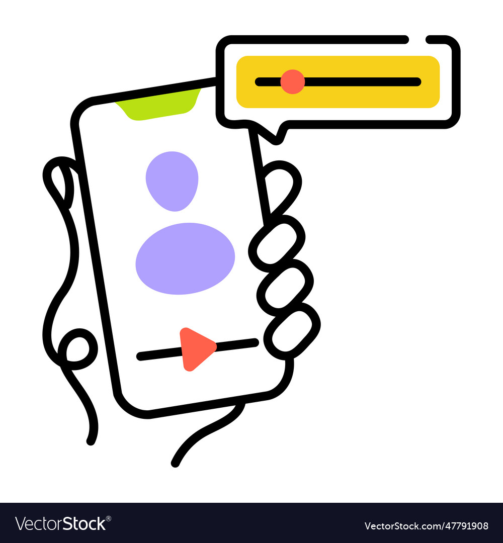 Video message Royalty Free Vector Image - VectorStock