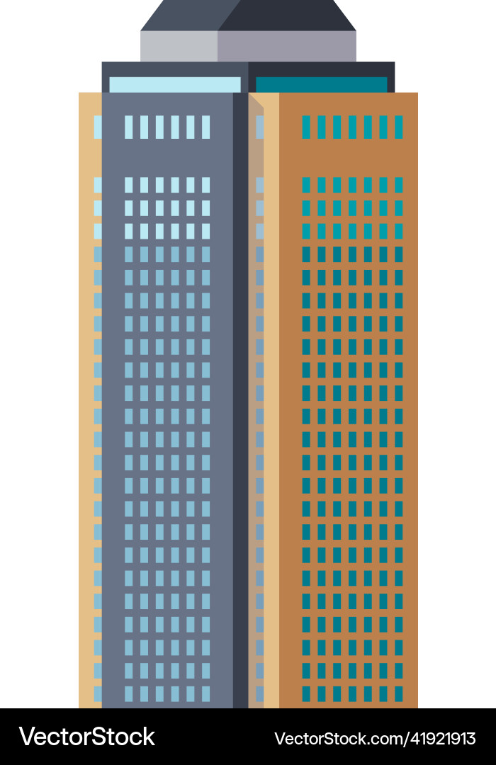 City downtown building center district Royalty Free Vector