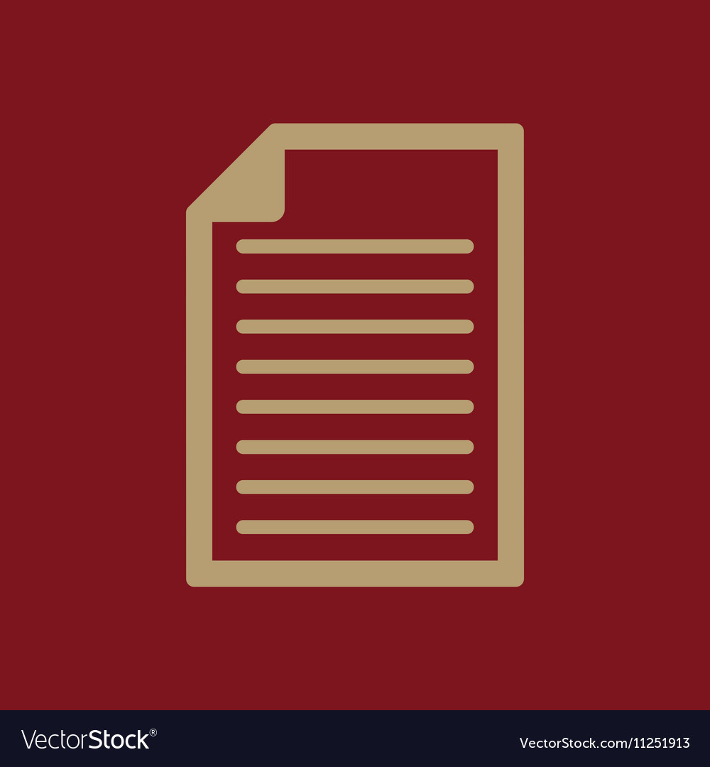 Document icon notes symbol flat Royalty Free Vector Image