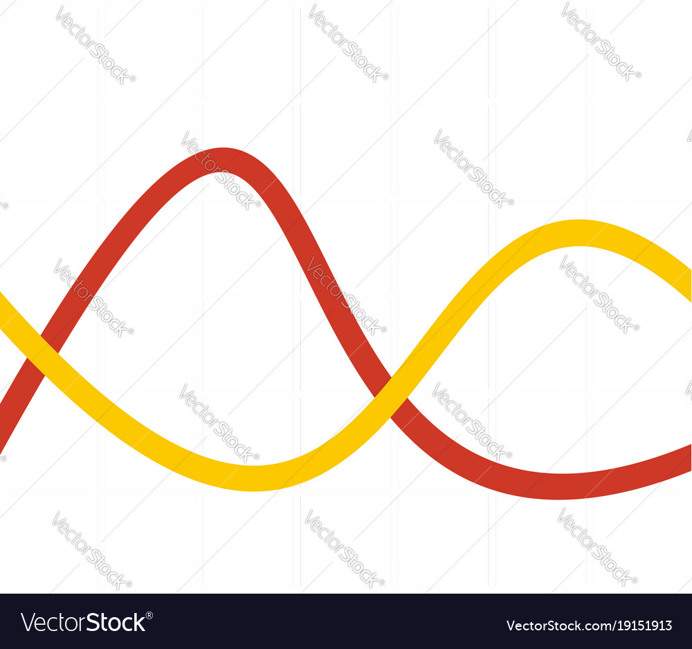 Finance chart icon flat Royalty Free Vector Image