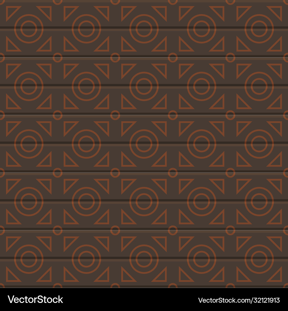 Geometric shape batik on wood texture seamless Vector Image