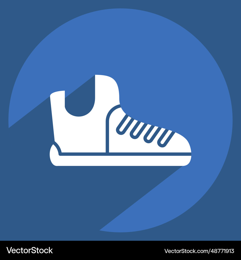 Icon cleats related to baseball symbol long Vector Image