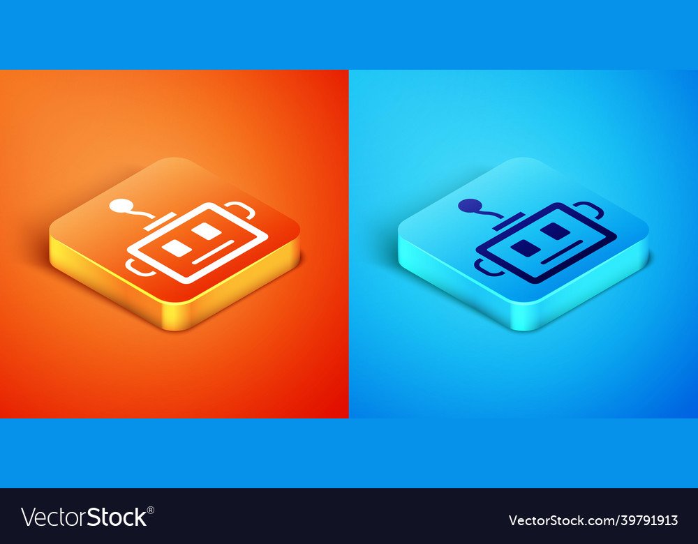 Isometric artificial intelligence robot icon Vector Image