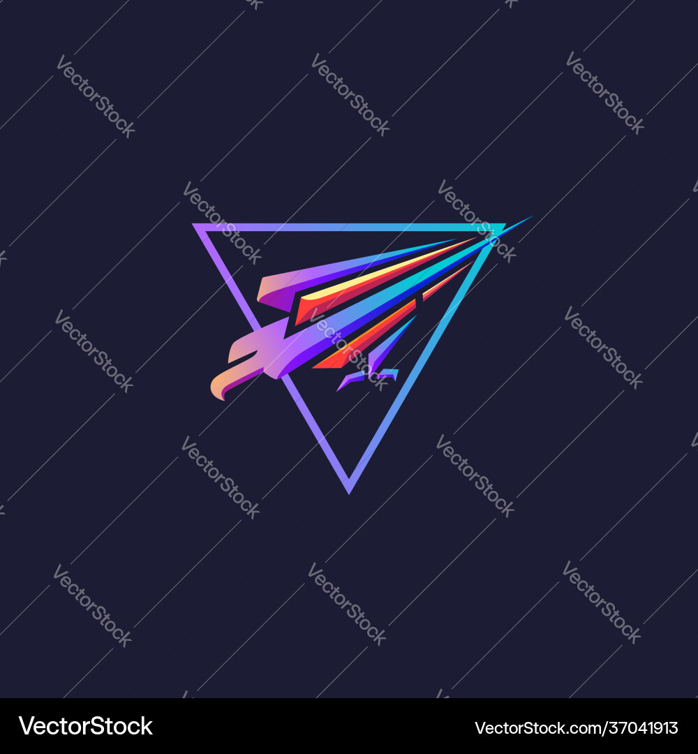 Modern futuristic falcon logo Royalty Free Vector Image