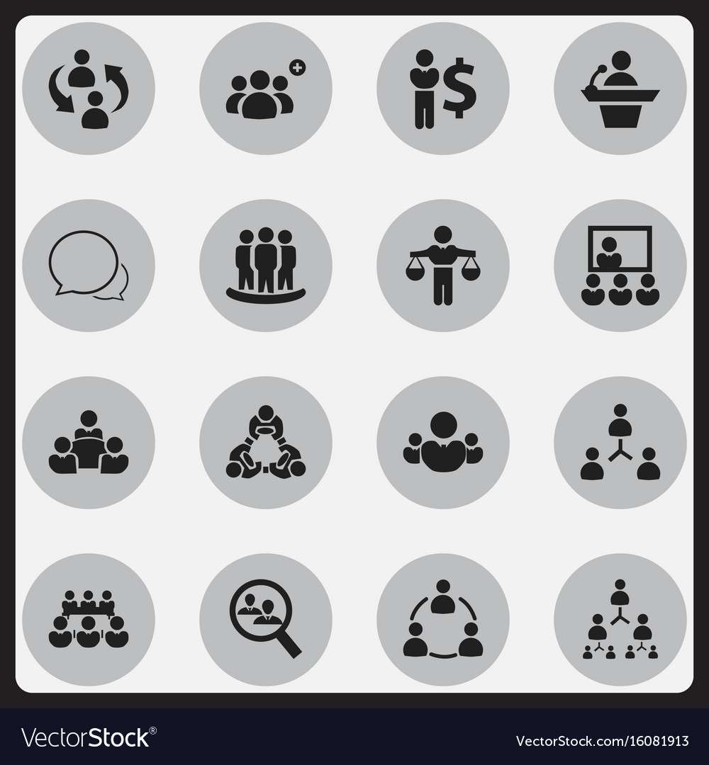 Set 16 editable business icons includes Royalty Free Vector Set 16 editable business icons includes Royalty Free Vector