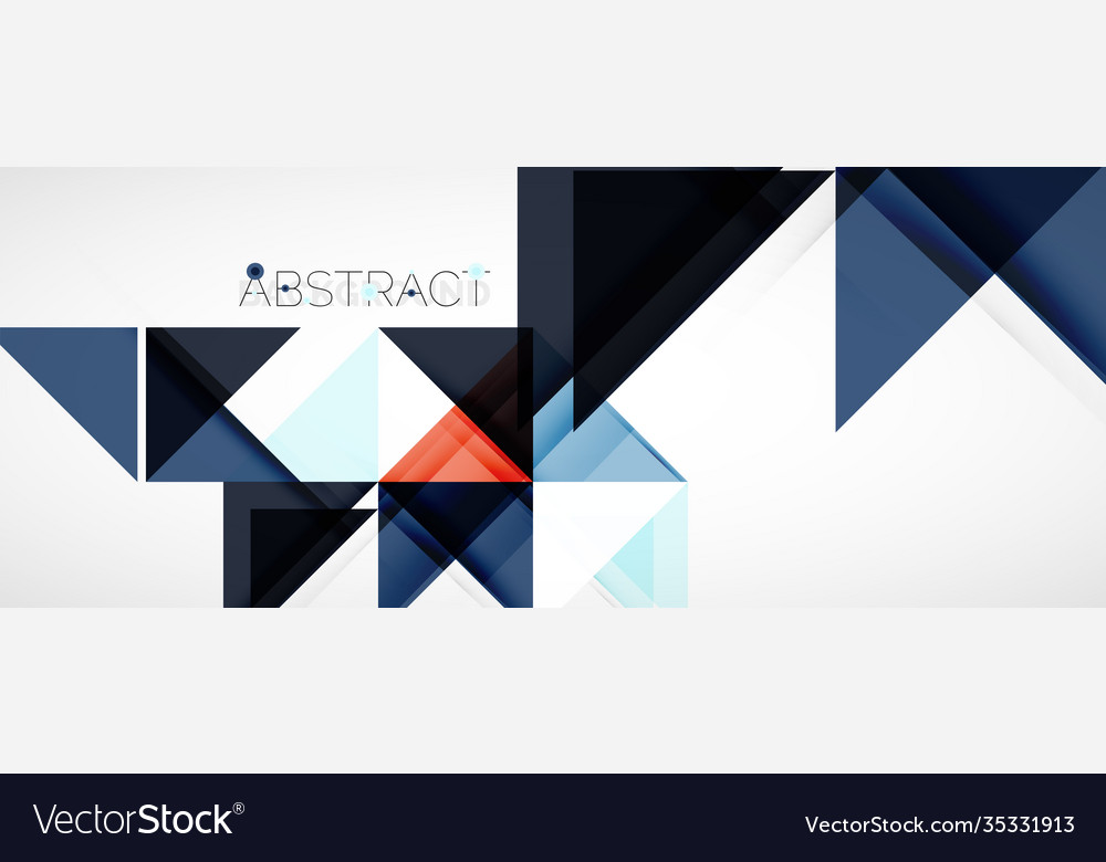 Set triangle geometric backgrounds Royalty Free Vector Image