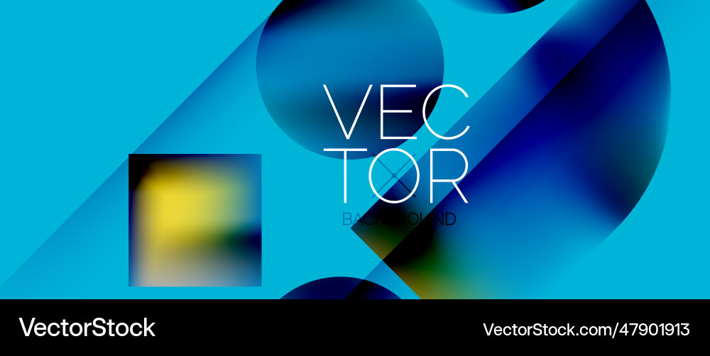 Squares and circles design fluid color gradients Vector Image