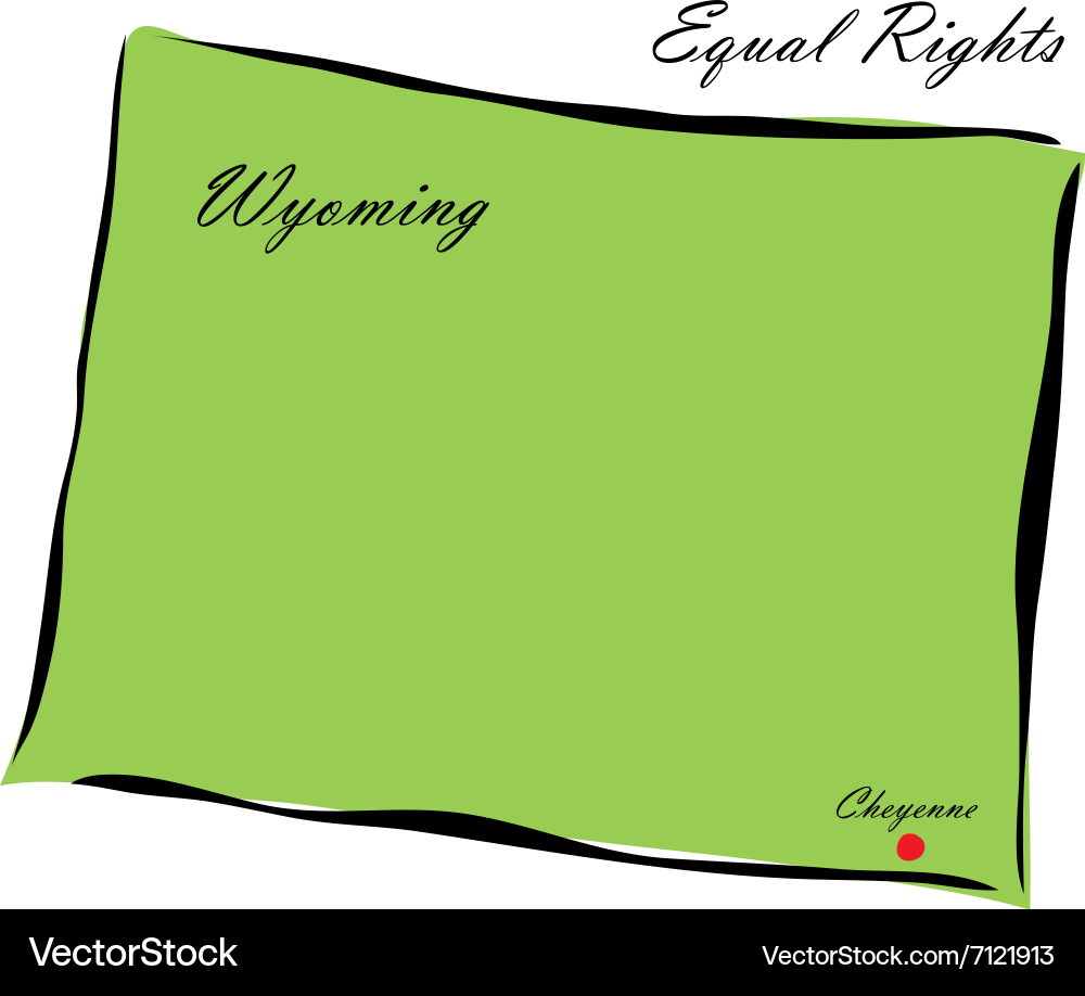State of wyoming Royalty Free Vector Image - VectorStock