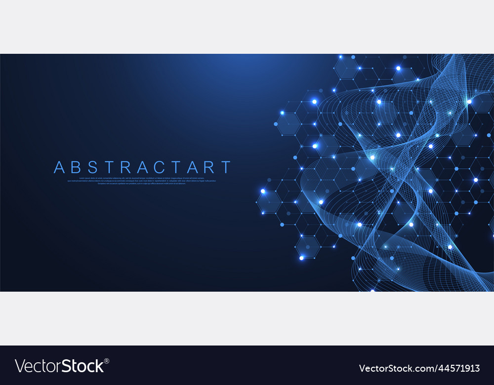 Technology Abstract Lines And Dots Connect Vector Image