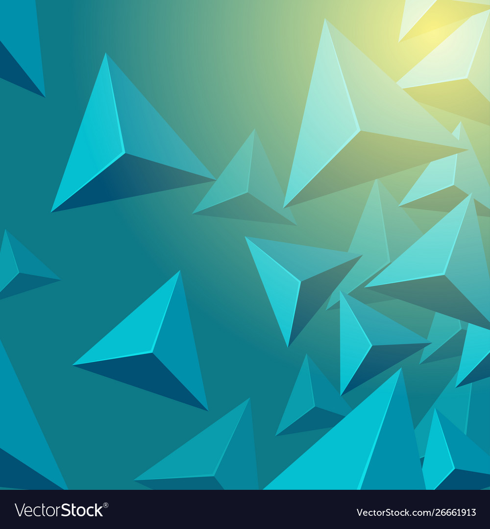 Three dimension polygon abstract background Vector Image