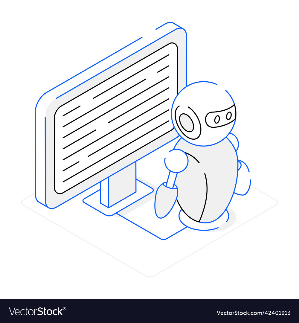 Virtual robot Royalty Free Vector Image - VectorStock