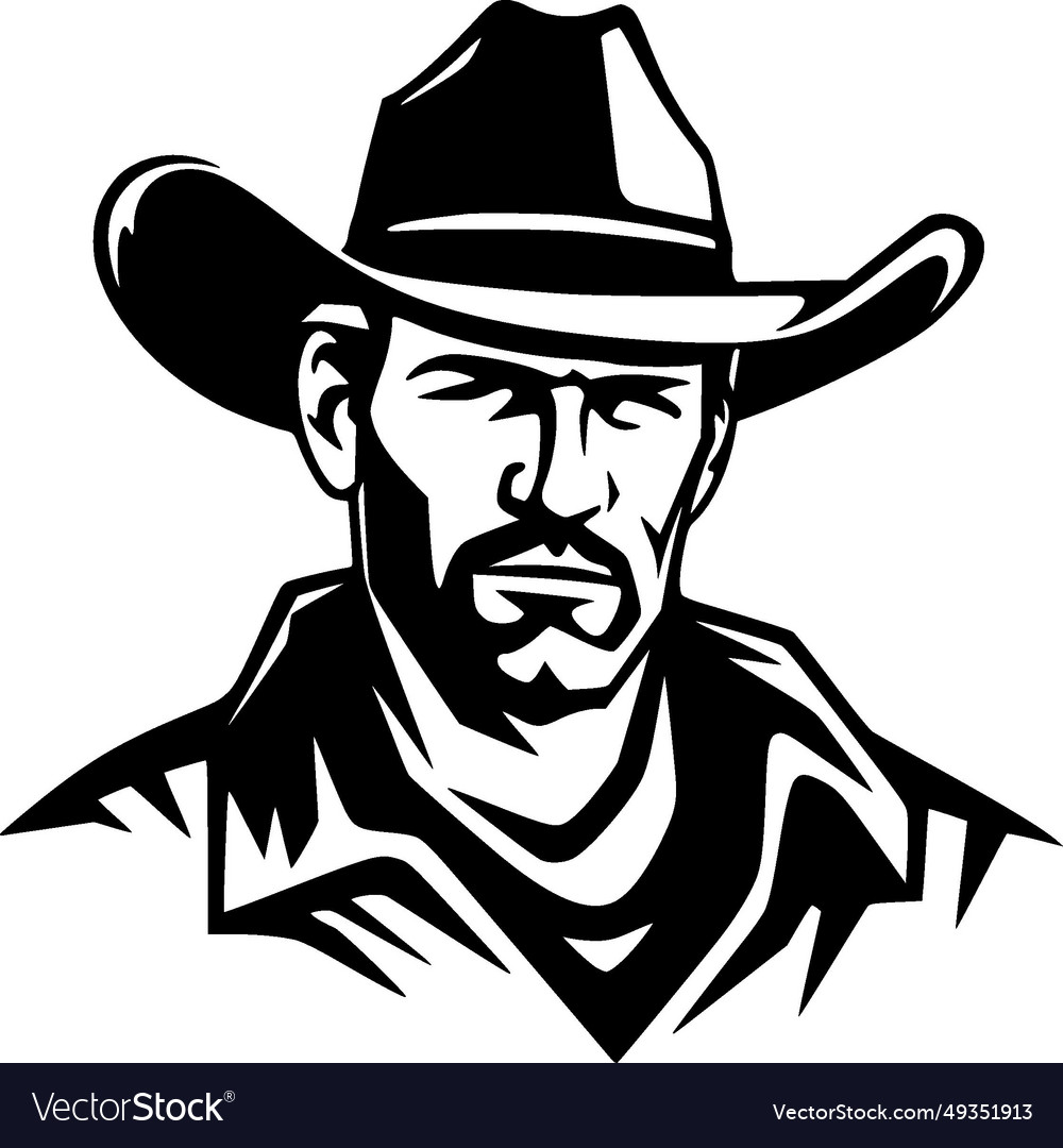 Western - minimalist and flat logo Royalty Free Vector Image Western - minimalist and flat logo Royalty Free Vector Image