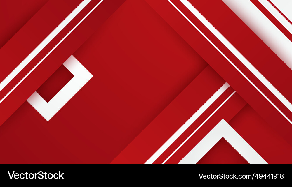 Abstract red and white geometric shapes Royalty Free Vector