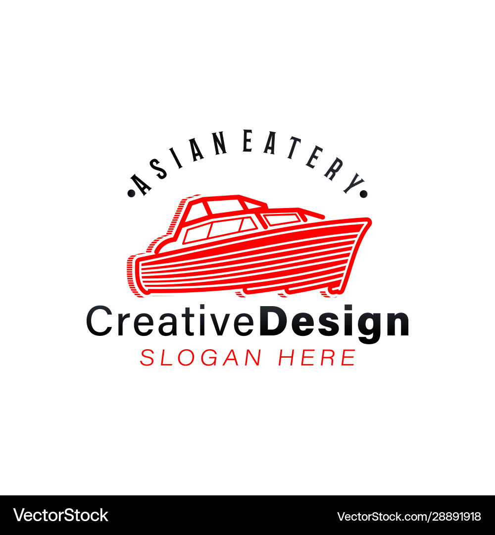 Boat logo ideas inspiration design template Vector Image