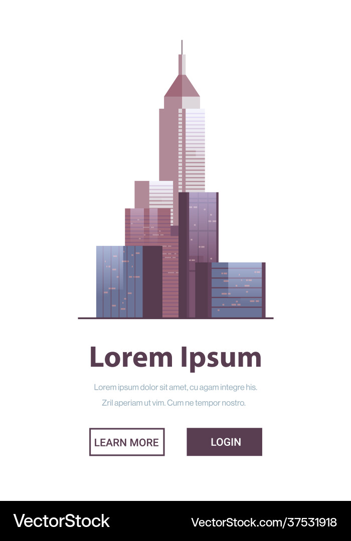 City buildings skyline modern architecture Vector Image