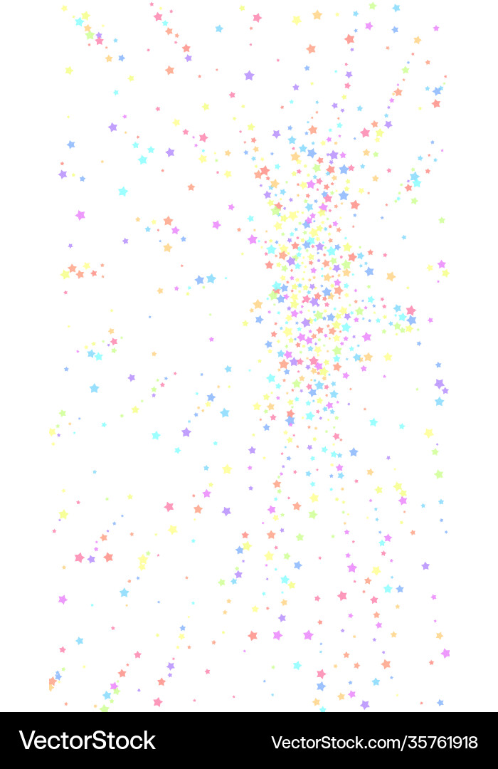 Festive authentic confetti celebration stars col Vector Image