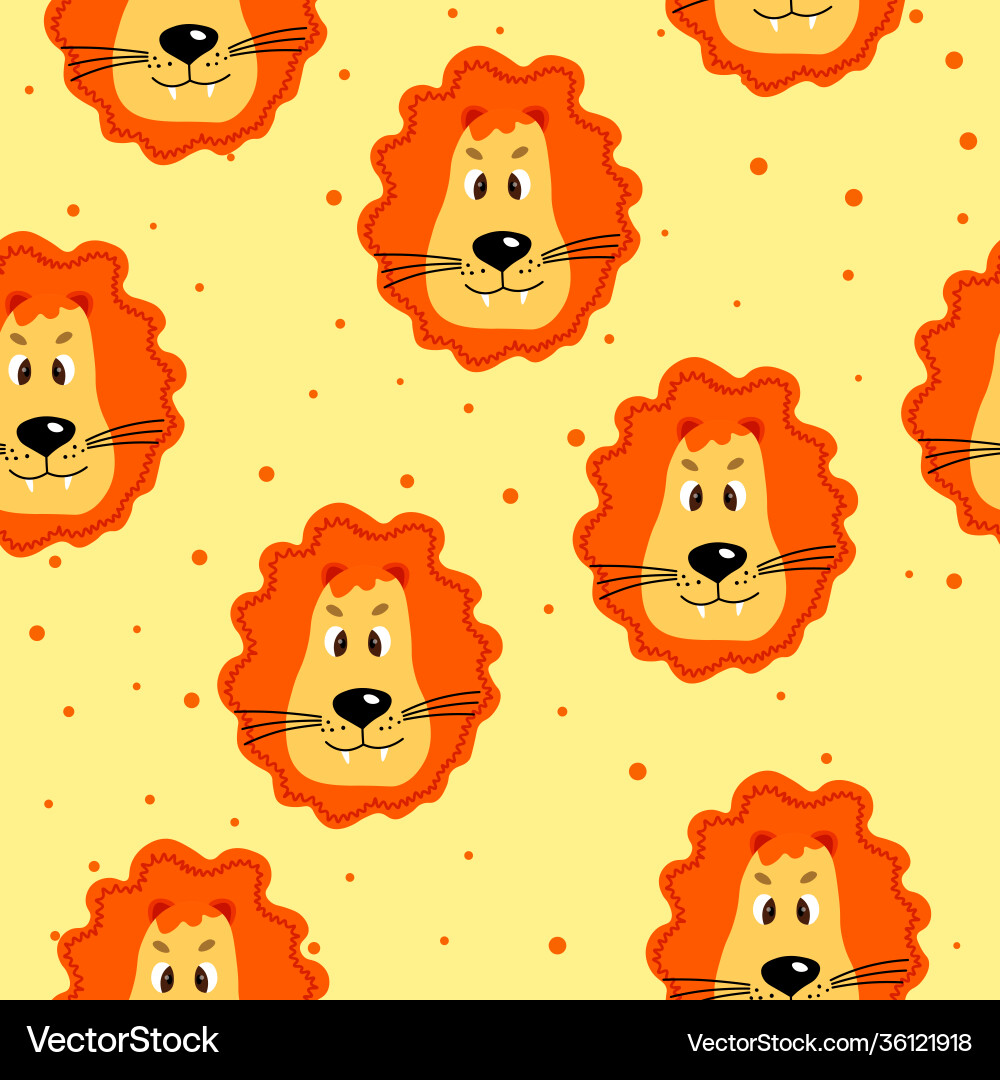 Flat animals colorful for kids Royalty Free Vector Image