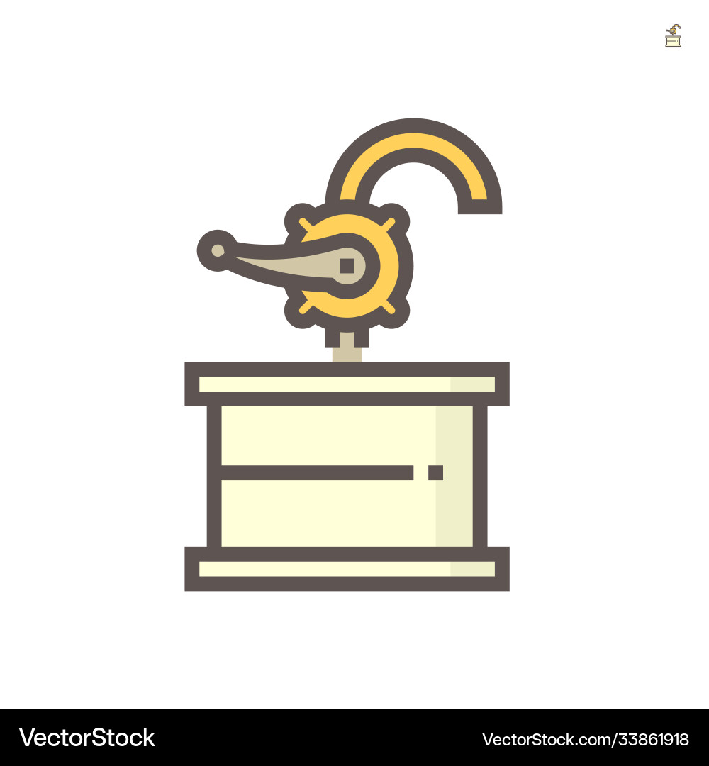 Hand rotary oil pump icon Royalty Free Vector Image